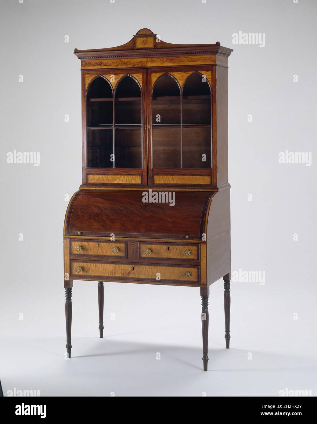 Cylinder Desk and Bookcase, 1800/10 Stock Photo - Alamy