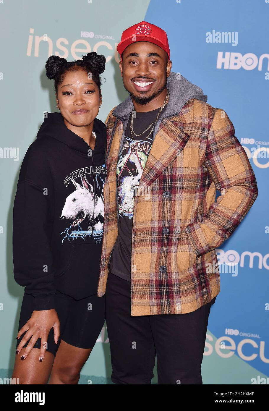 LOS ANGELES, CA - OCTOBER 21: Keke Palmer (L) and Richard Nevels attend ...