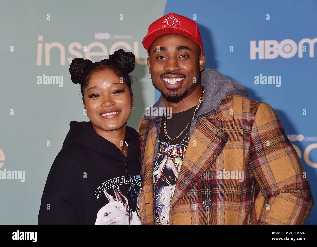 LOS ANGELES, CA - OCTOBER 21: Keke Palmer (L) and Richard Nevels attend ...