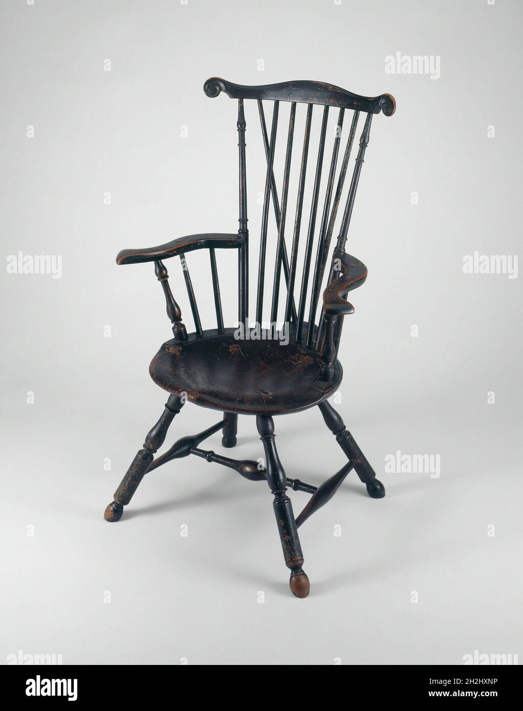 Fan-Back Windsor Chair, 1760/70 Stock Photo - Alamy