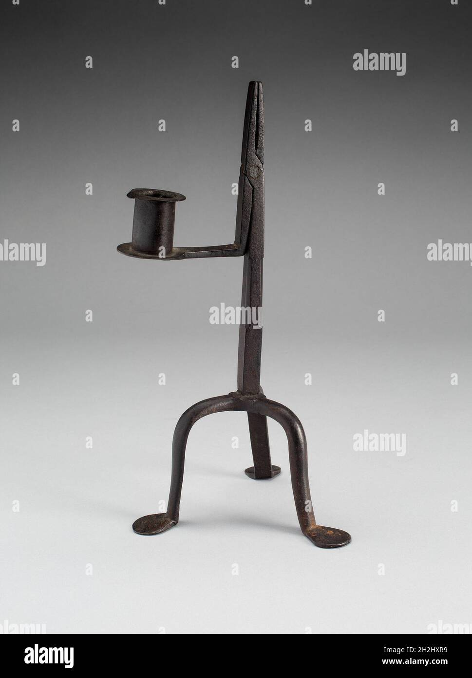 Candlestick and Rushlight Holder, 1750/1850 Stock Photo - Alamy