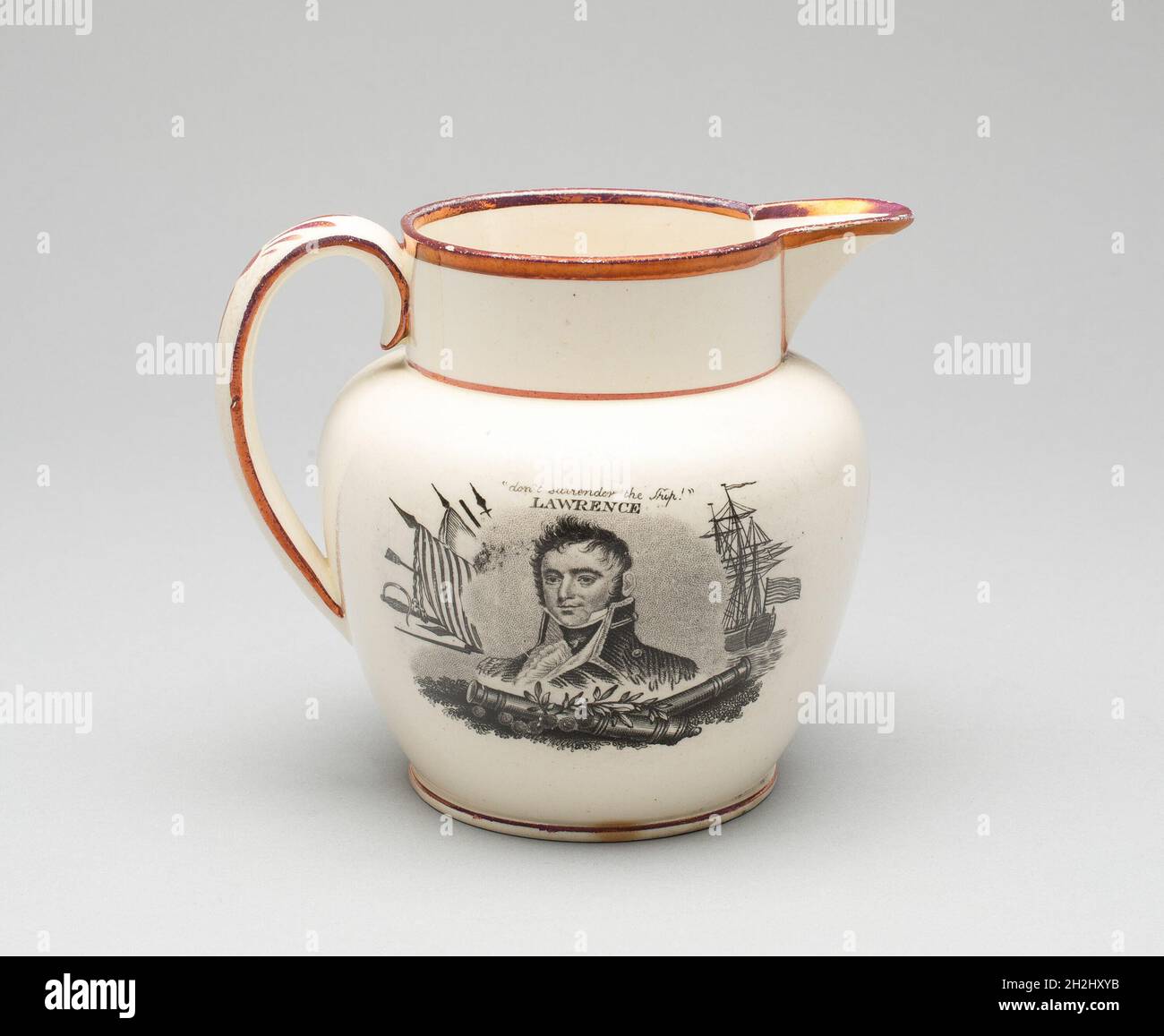 Pitcher, 1812/25. Jug with portrait of American naval officer James ...