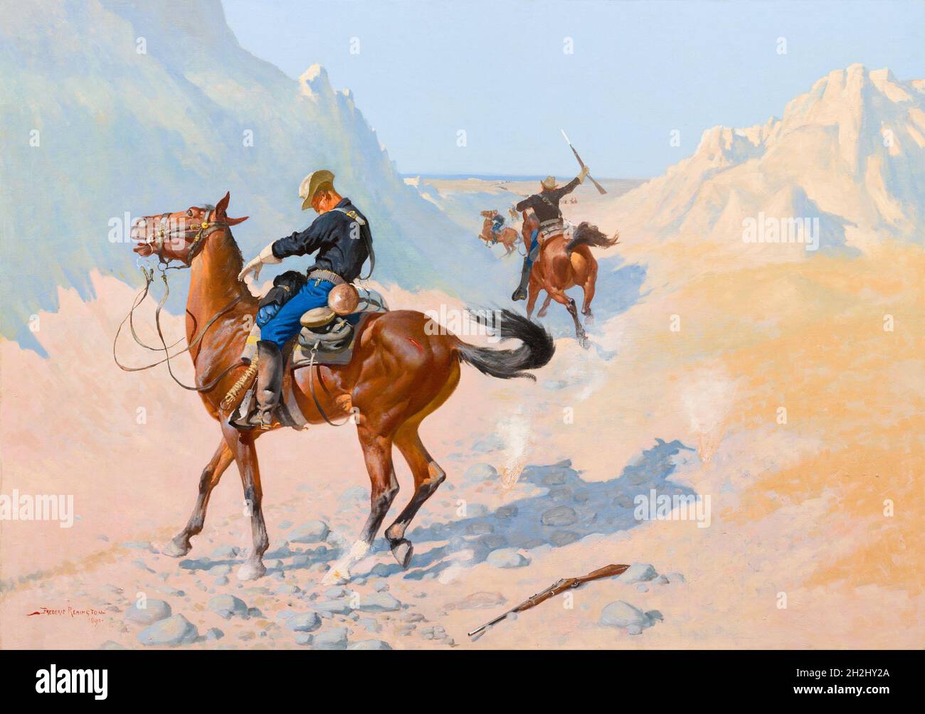 The Advance-Guard, or The Military Sacrifice (The Ambush), 1890. Three ...