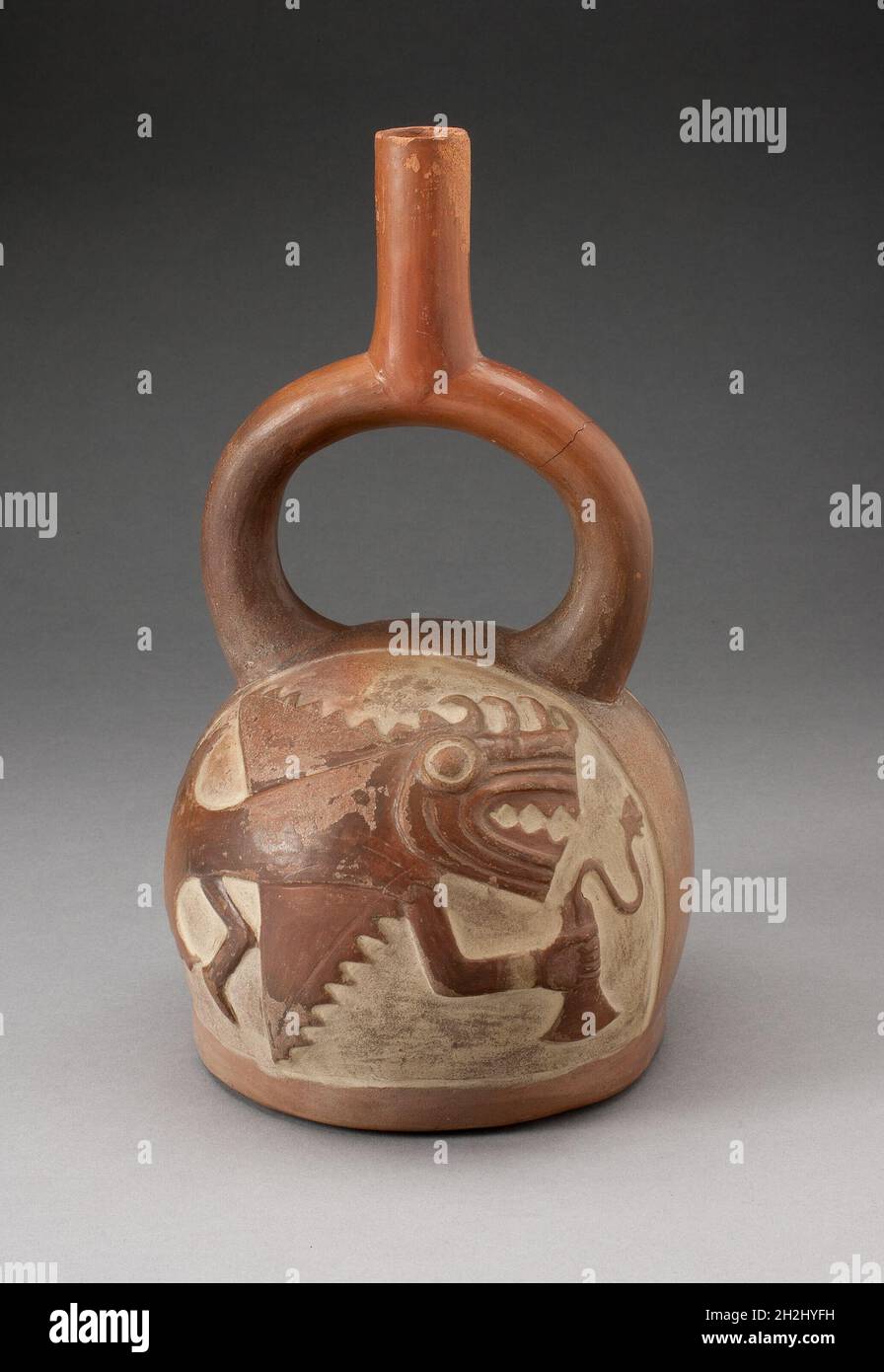 Stirrup Spout Vessel Incised with Anthropomorphic Fish, 100 B.C./A.D ...