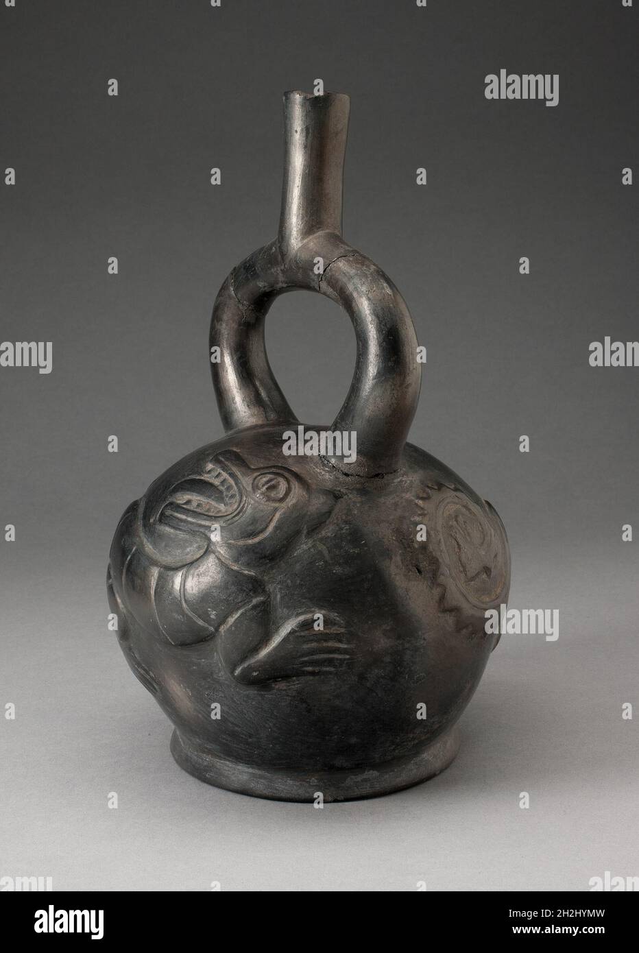 Stirrup Spout Vessel with Raised Chimera Motifs, 100 B.C./A.D. 500 ...