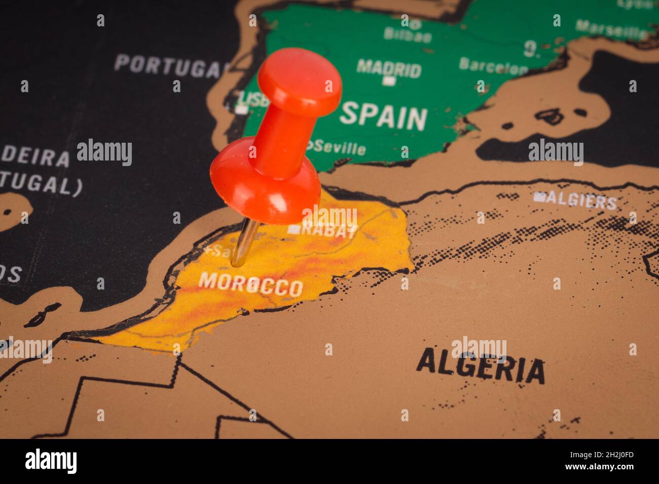 Marocco location map hi-res stock photography and images - Alamy