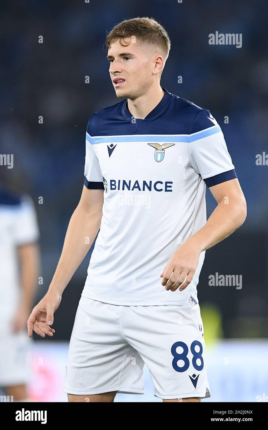 Rome, Italy. 21st Oct, 2021. Toma Basic of SS Lazio looks on during the ...
