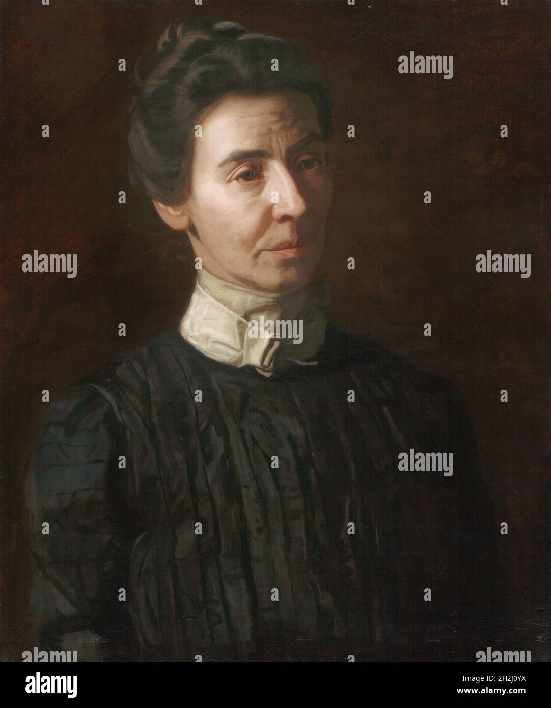 Portrait of Mary Adeline Williams, 1899. Dark portrait of an older ...