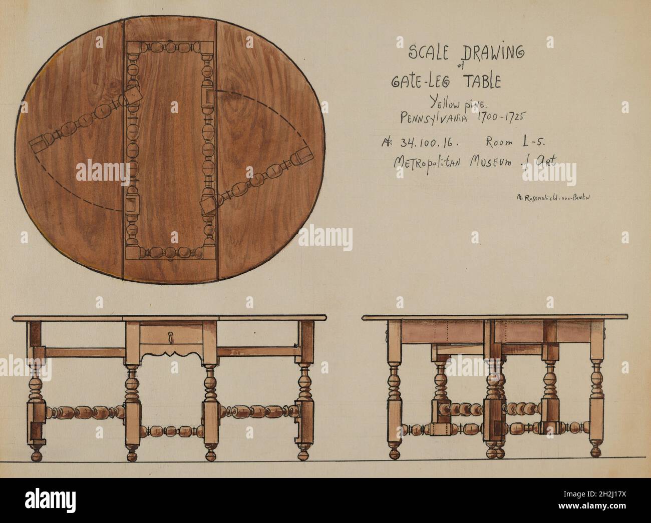 Gate-leg Table, c. 1936 Stock Photo - Alamy