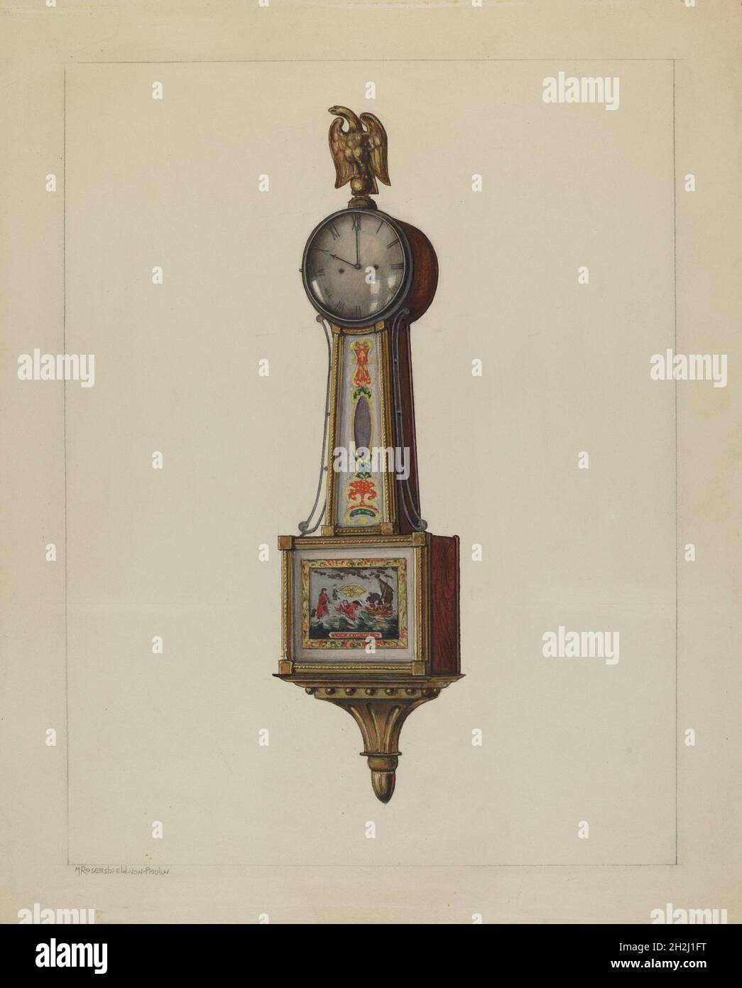 Banjo Clock, c. 1937 Stock Photo - Alamy