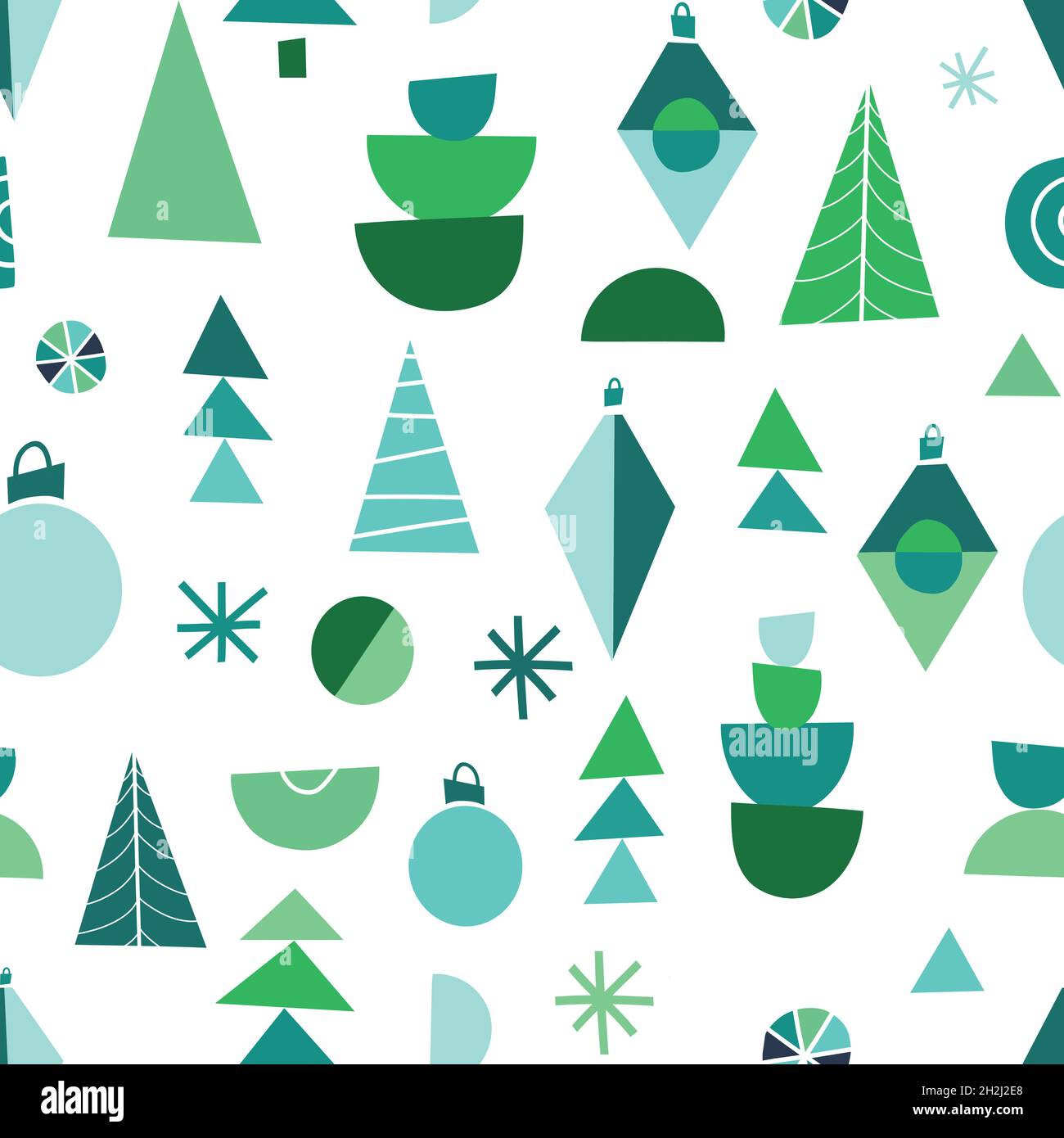 Modern abstract Christmas pattern. Seamless vector background with ...