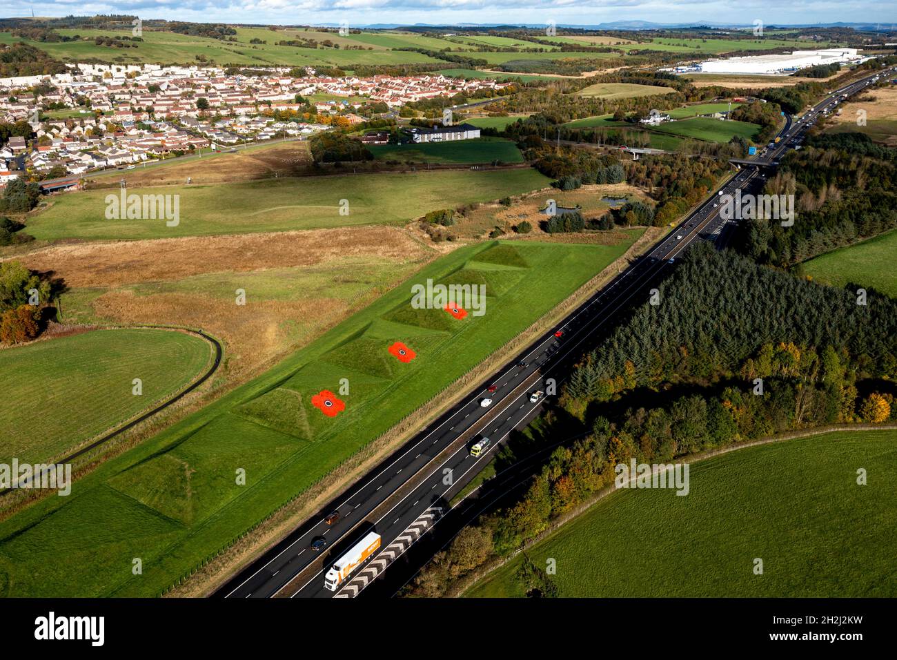 Livingston, Scotland, UK. 22nd Oct, 2021. PICTURED: Aerial images of ...
