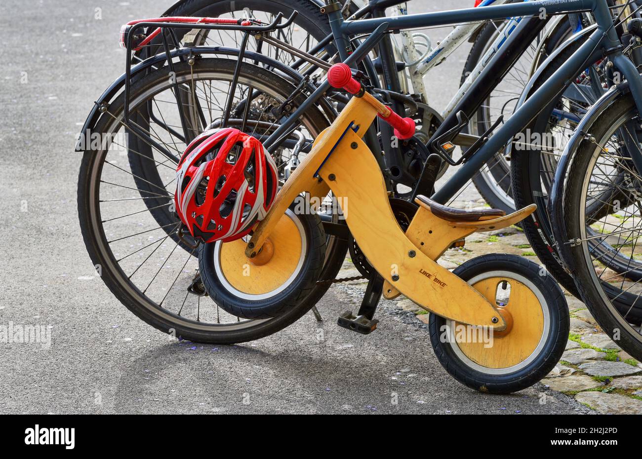 Child's bicycle at the streets of Bern, Switzerland Stock Photo - Alamy