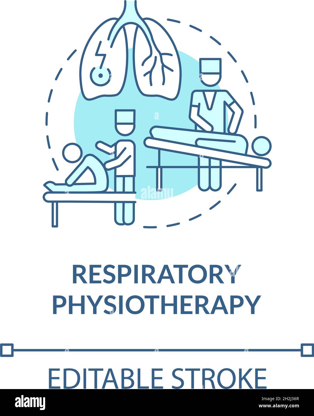 Respiratory physiotherapy blue concept icon Stock Vector Image & Art ...