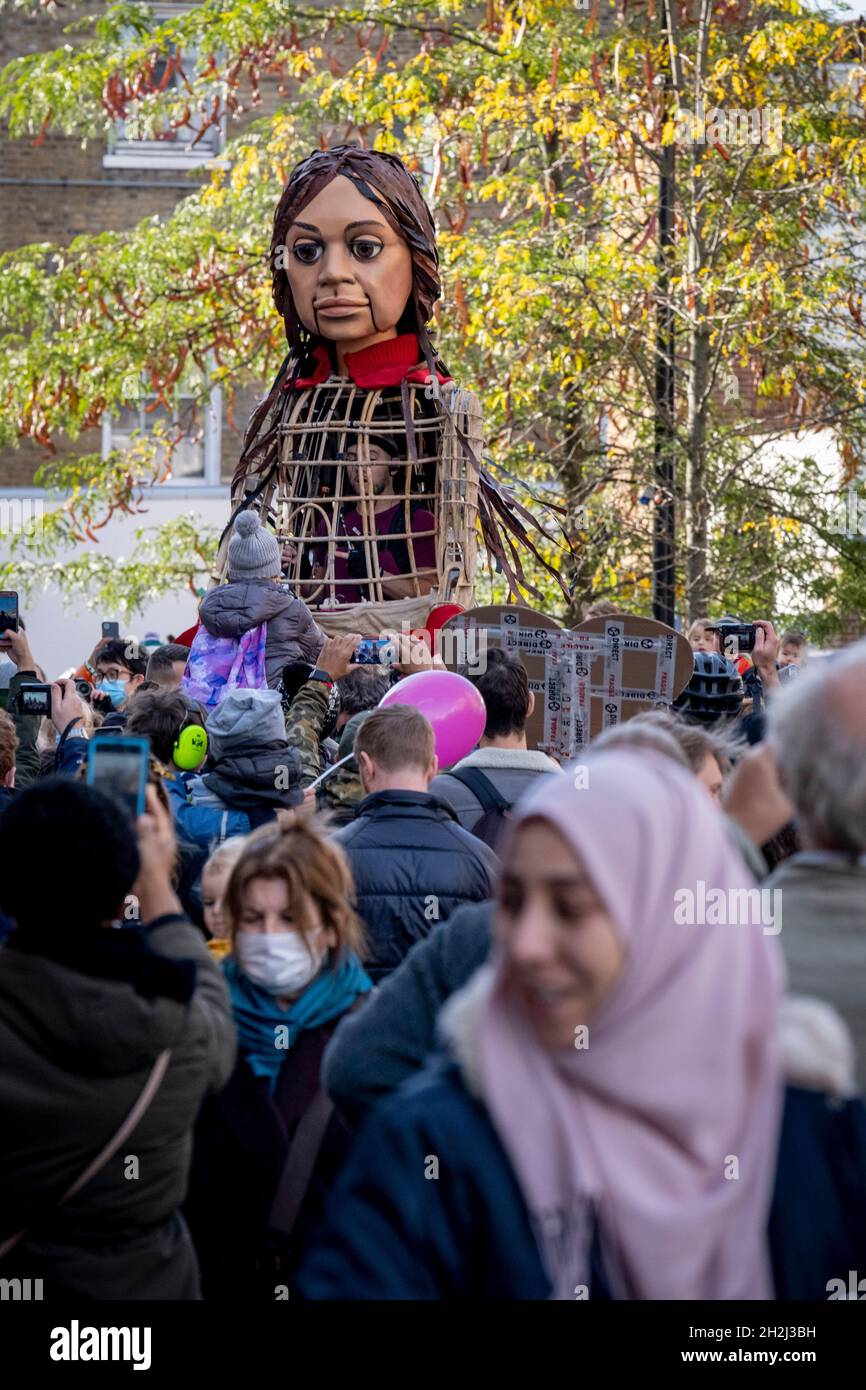 The puppet known as Little Amal continues her 8,000km journey from ...