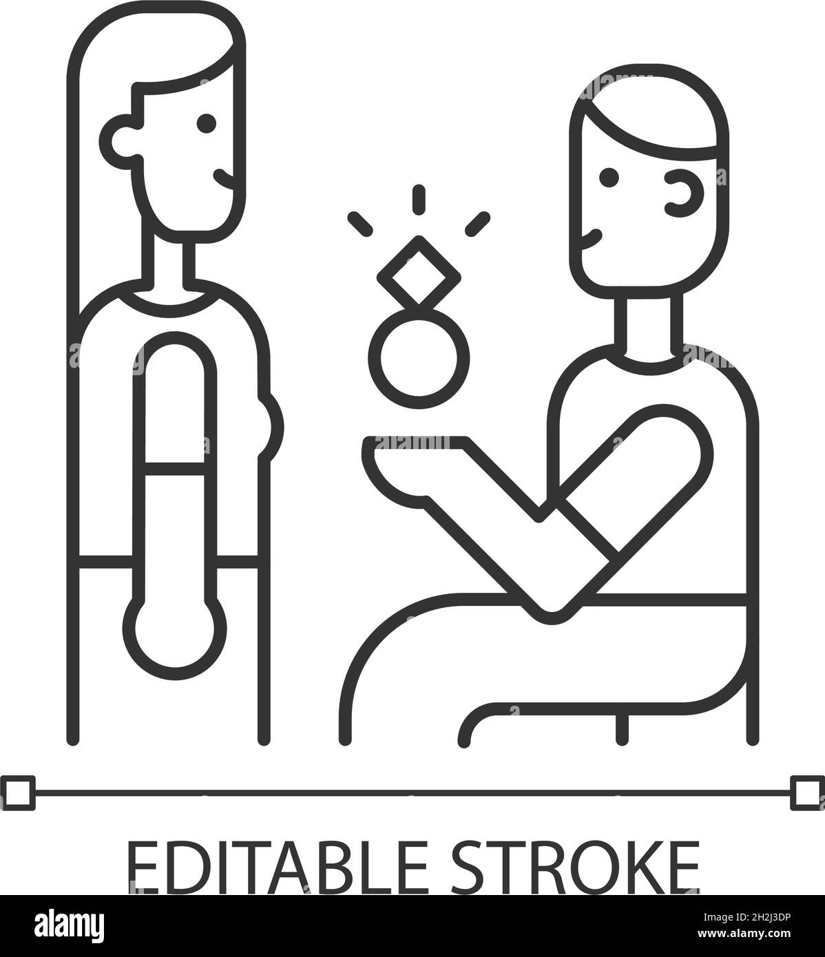 Making proposal linear icon Stock Vector Image & Art - Alamy