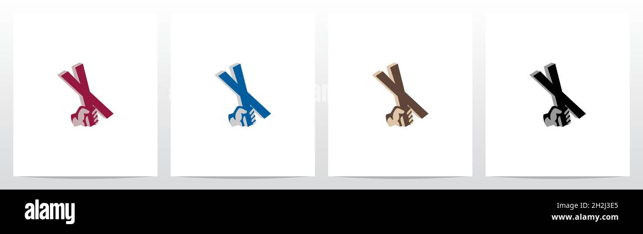 Hand Holding Letter Logo Design X Stock Vector Image & Art - Alamy