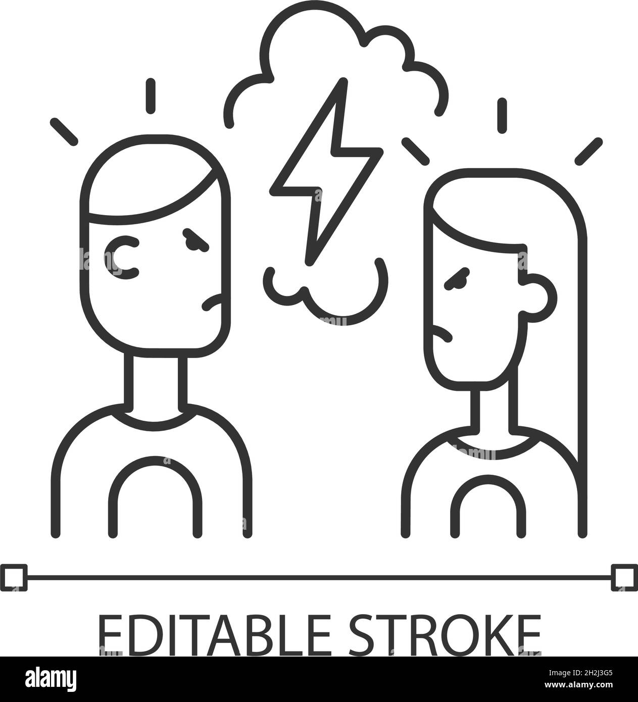 Quarrel Clipart Black And White