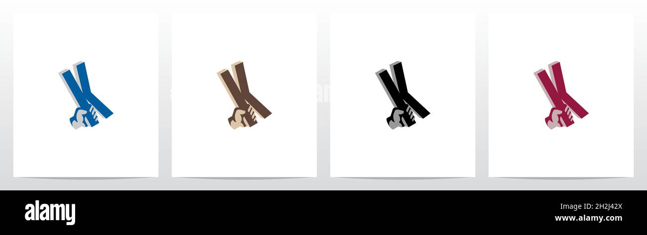 Hand Holding Letter Logo Design K Stock Vector Image & Art - Alamy