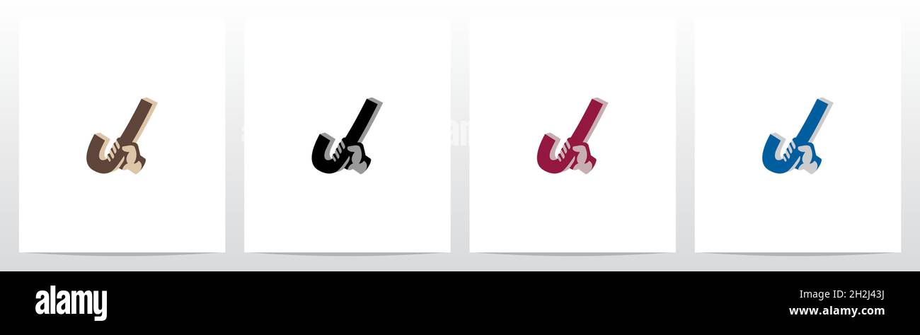 Hand Holding Letter Logo Design J Stock Vector Image & Art - Alamy