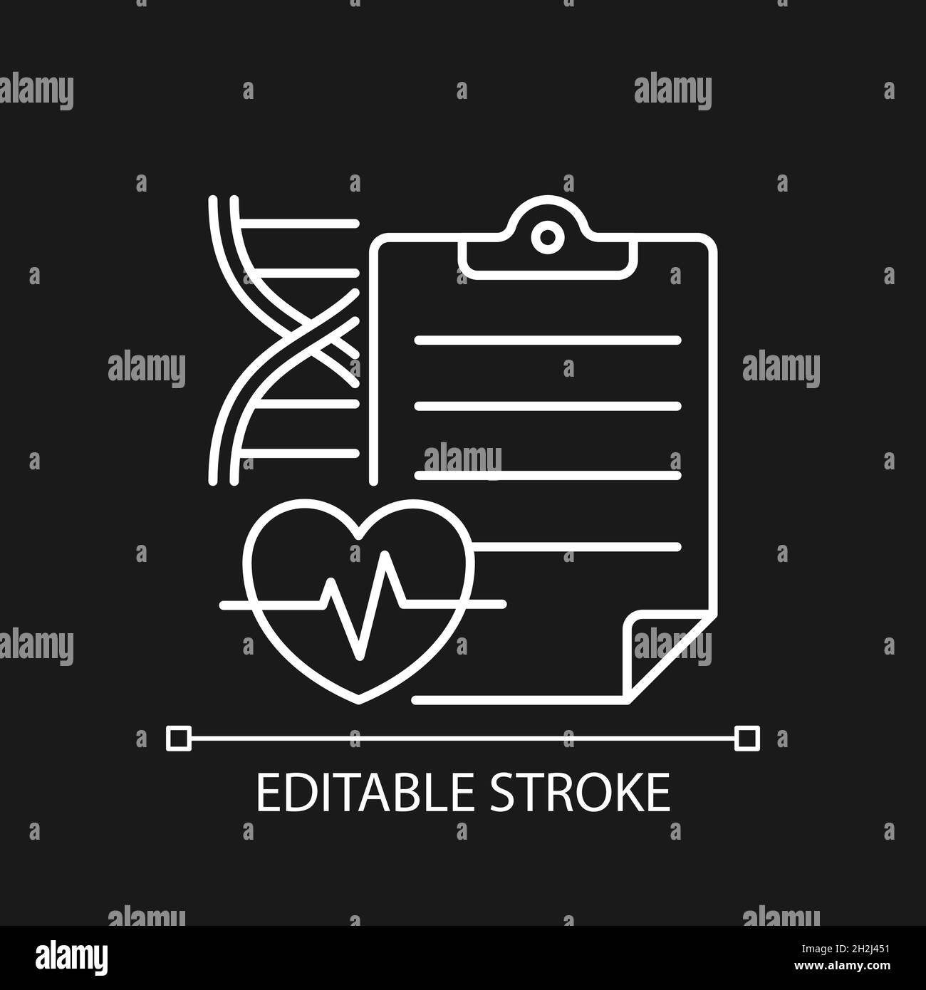 Measuring outcomes white linear icon for dark theme Stock Vector Image & Art - Alamy