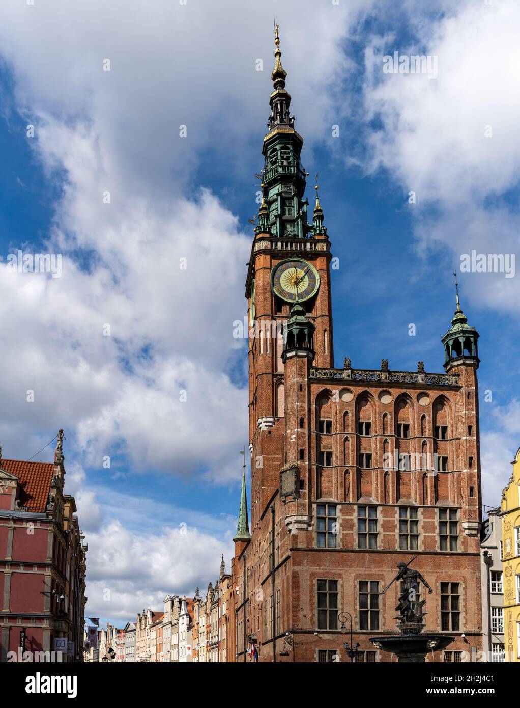 Danzig, Poland - 2 September, 2021: view of the Long Market and the ...