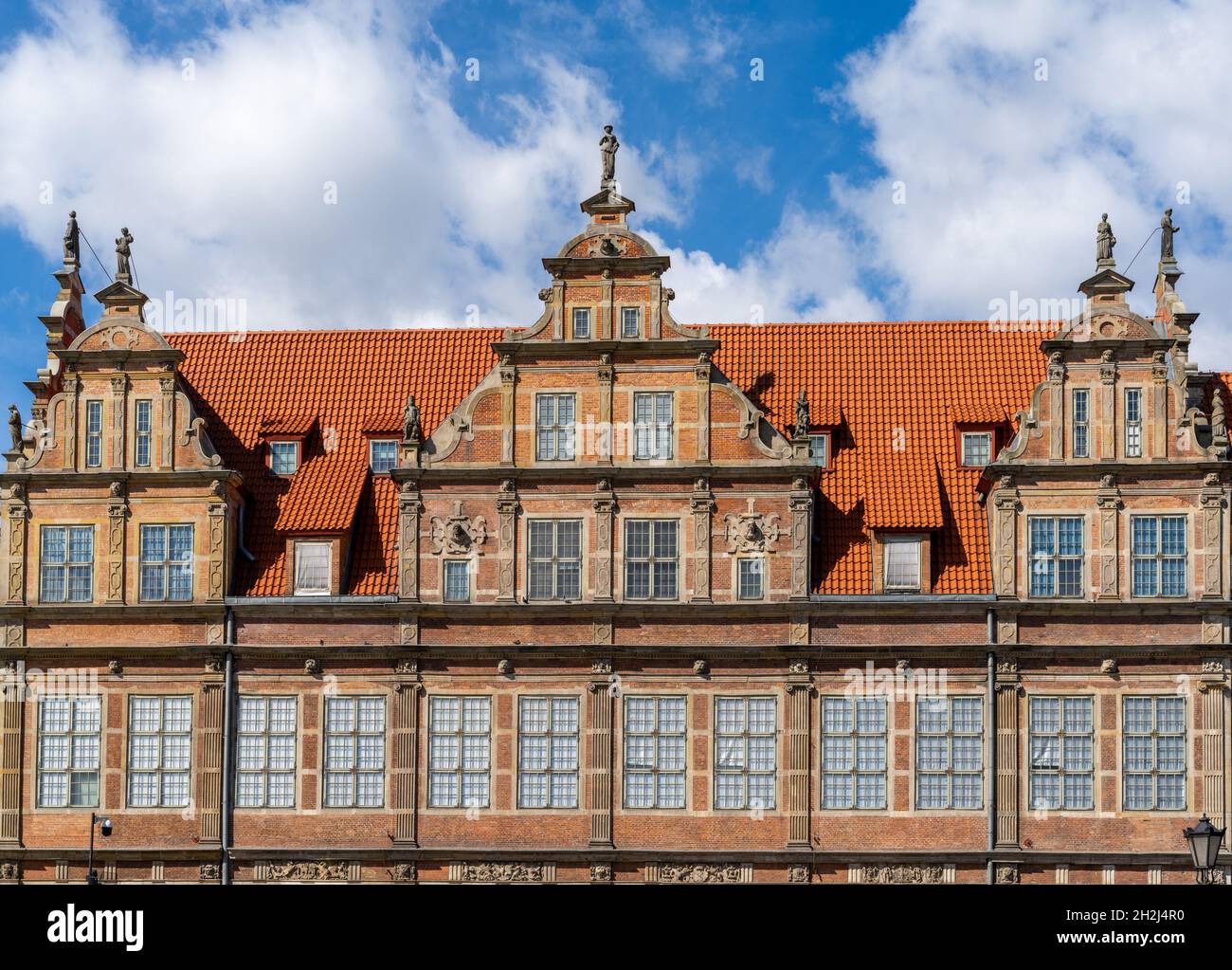 Danzig, Poland - 2 September, 2021: view of the historic Green Gate ...