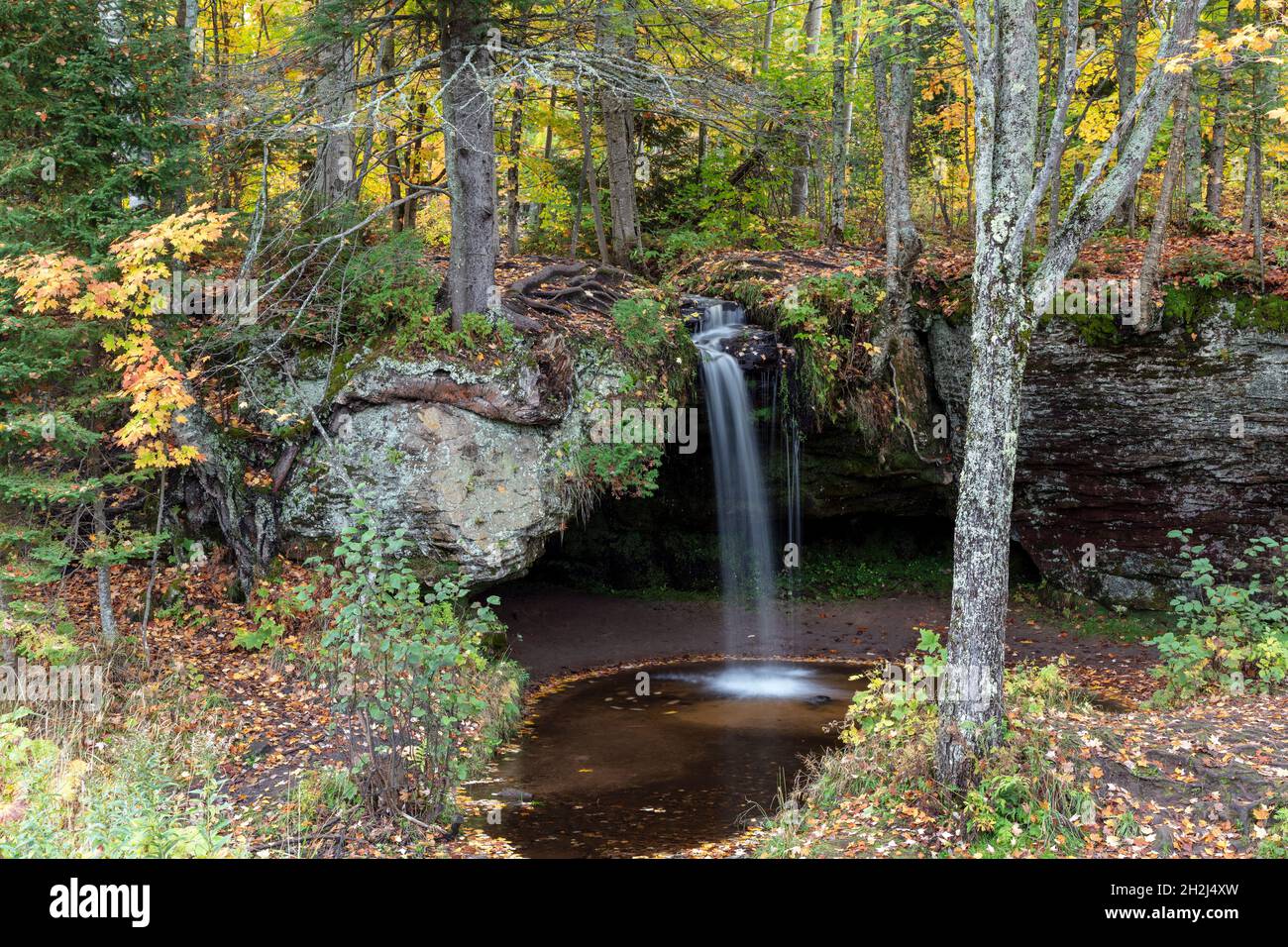 Scott Falls, near Au Train, Upper Peninsula, Michigan, USA, by James D ...