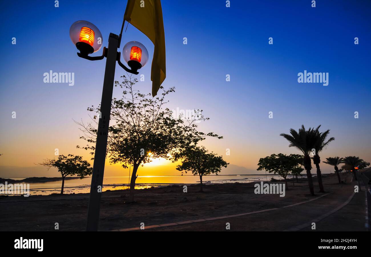 Sun rises over the Dead Sea, Israel Stock Photo - Alamy