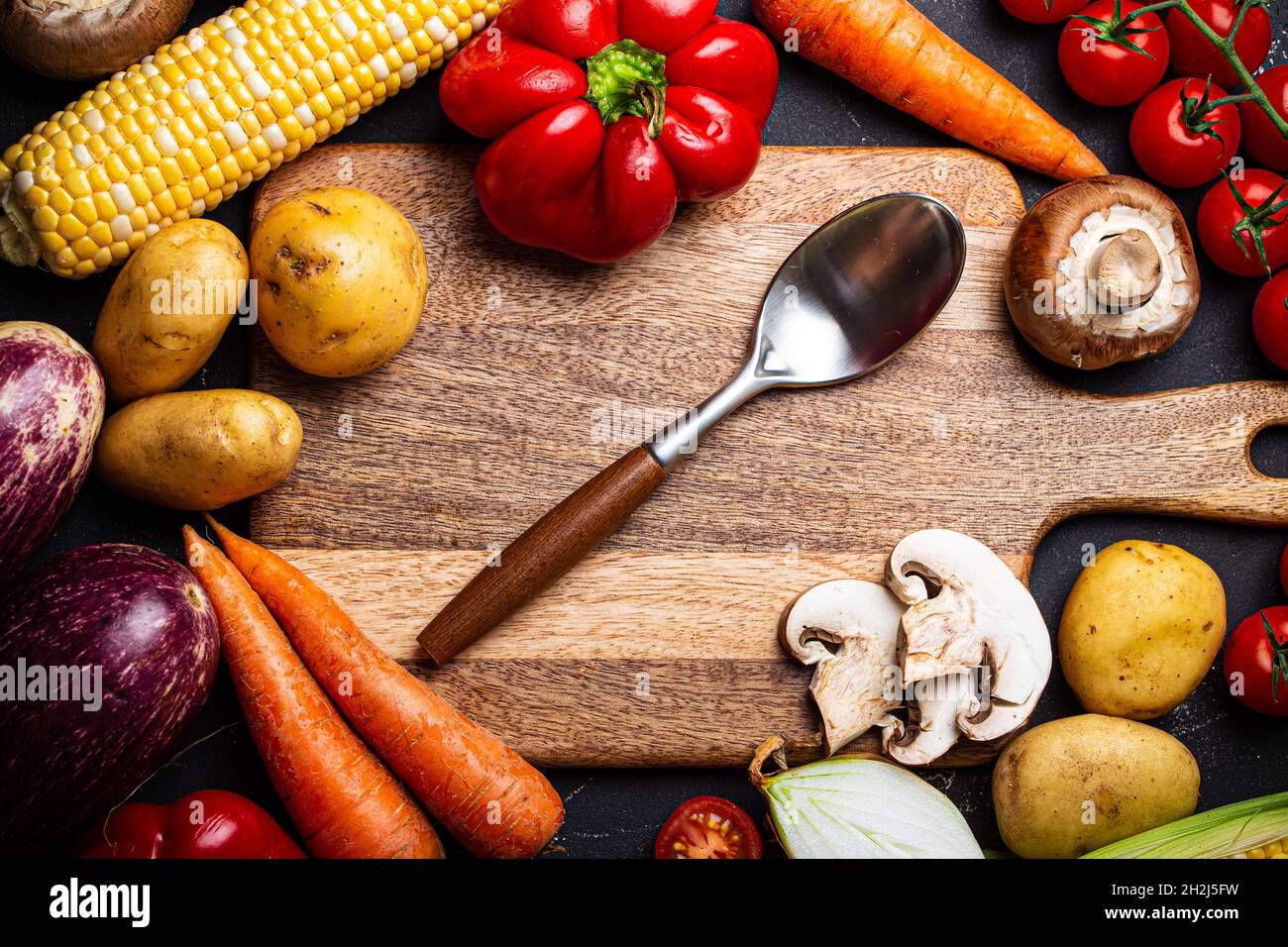 Food cooking background with ingredients Stock Photo - Alamy