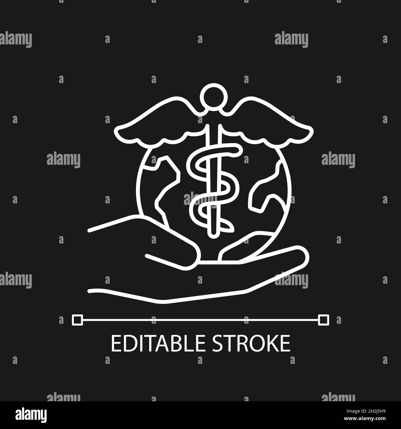 Desire to help future generations white linear icon for dark theme ...