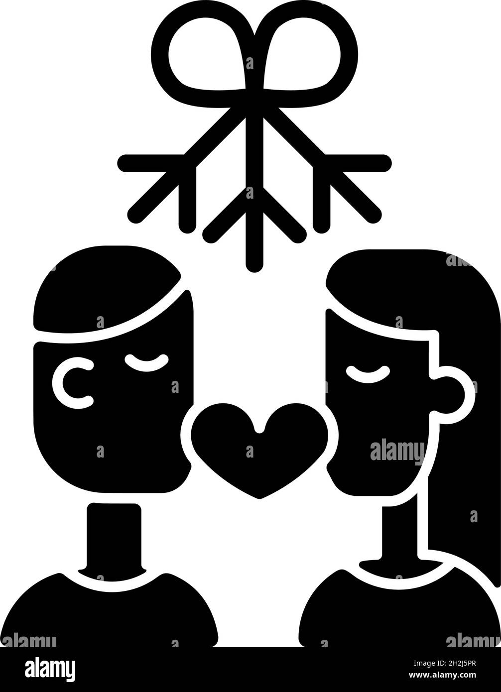 Christmas kiss Black and White Stock Photos & Images - Alamy