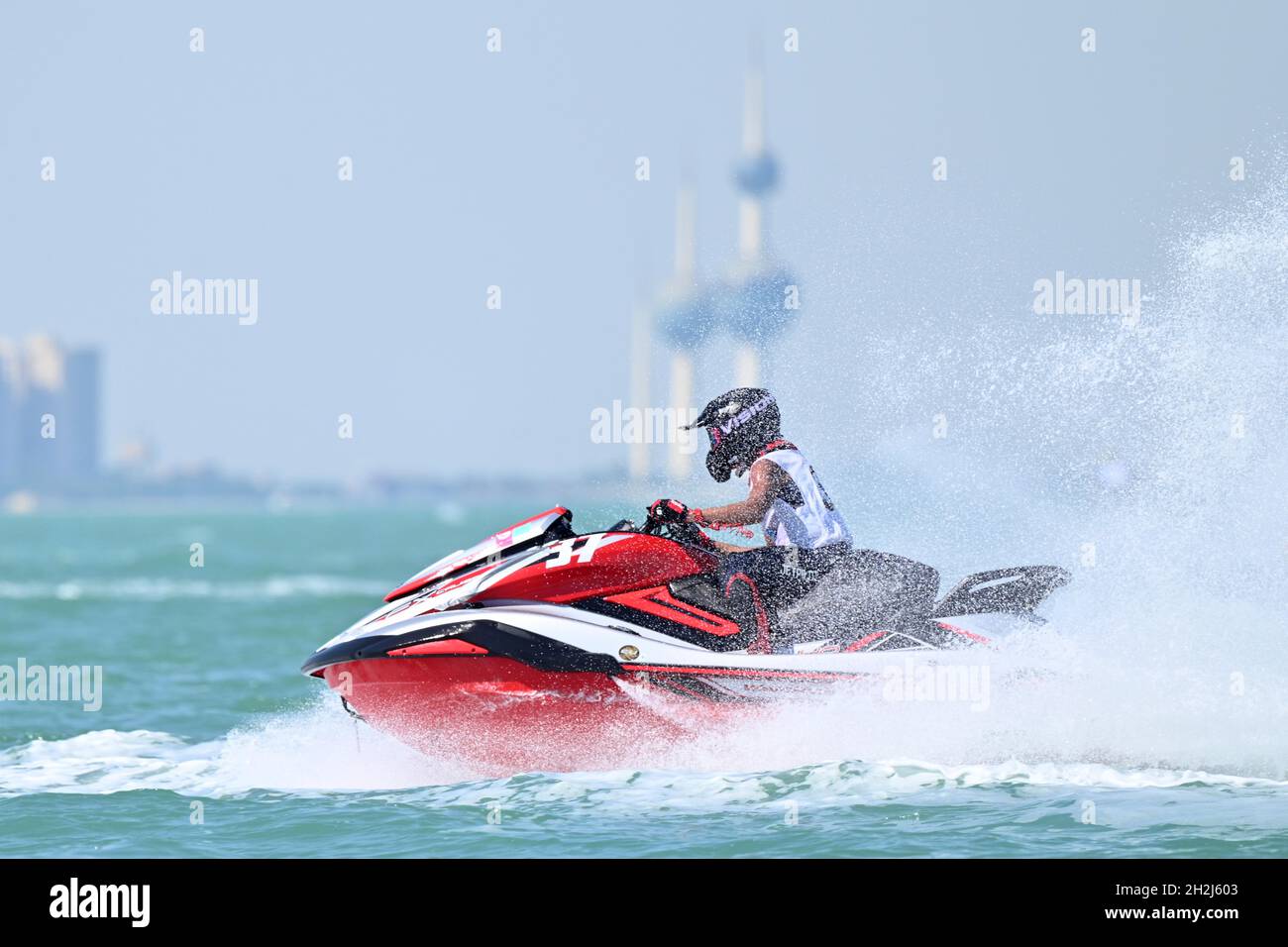 Kuwait City. 22nd Oct, 2021. Fahad Ahmed Al Rayes competes during the ...