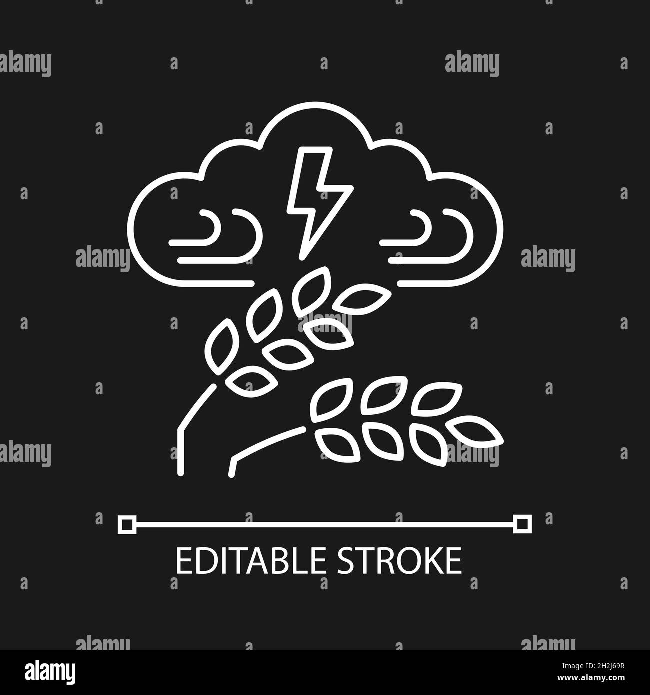 Adverse weather linear icon for dark theme Stock Vector Image & Art - Alamy