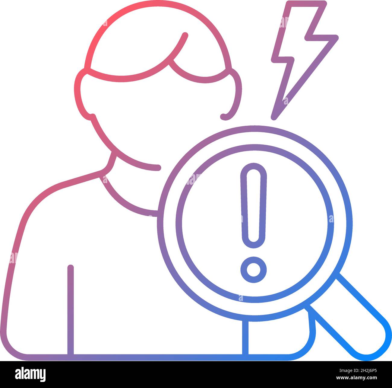 Observational studies gradient linear vector icon Stock Vector Image ...