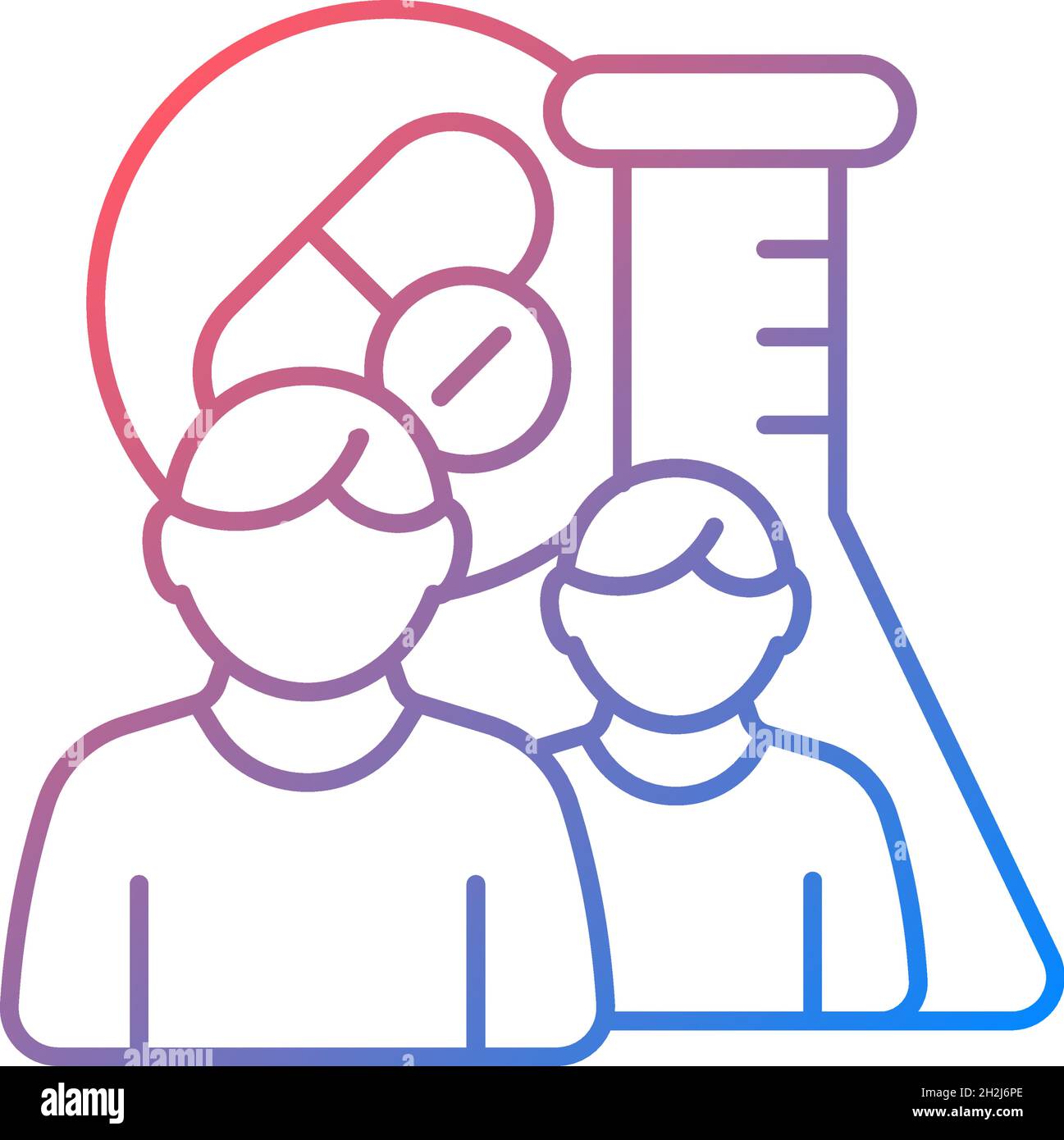 Multi-arm multi-stage trials gradient linear vector icon Stock Vector ...