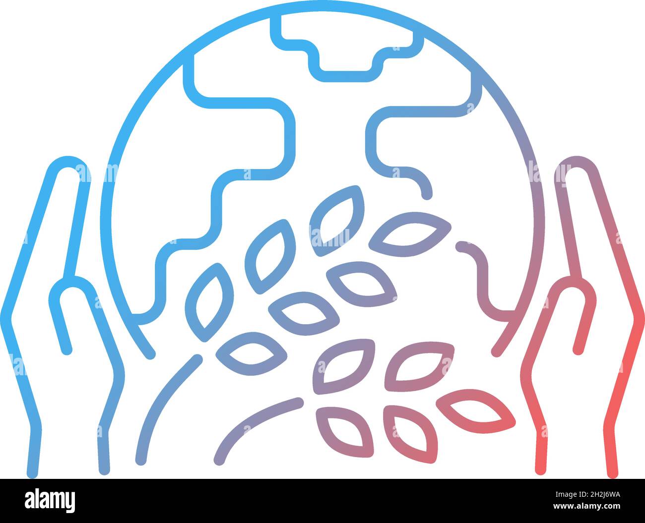 Hunger relief organization gradient linear vector icon Stock Vector ...