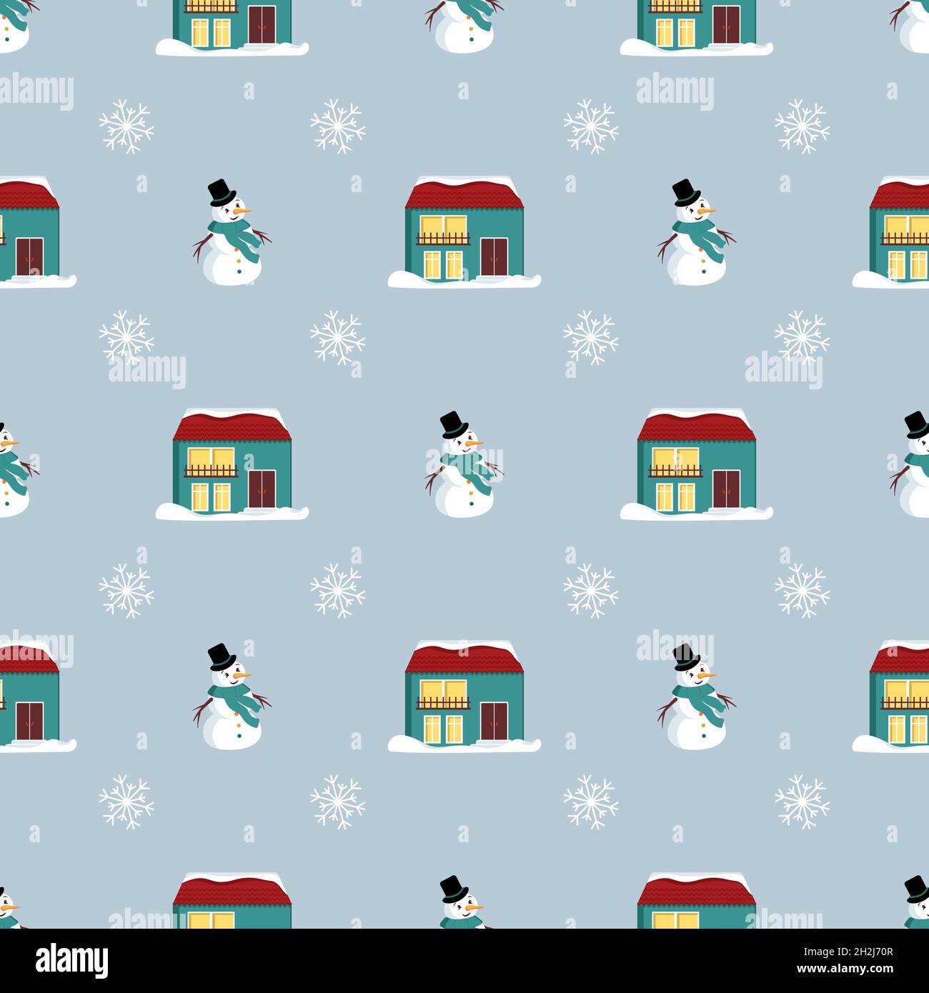 Snowman on festive christmas Stock Vector Images - Alamy