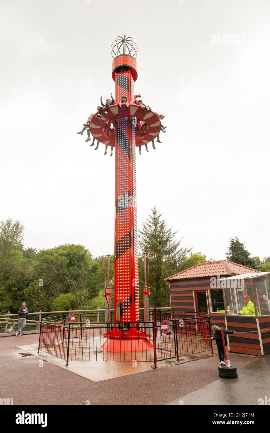 Vertigo ride at Woodlands family theme park, Totnes, Devon, England ...