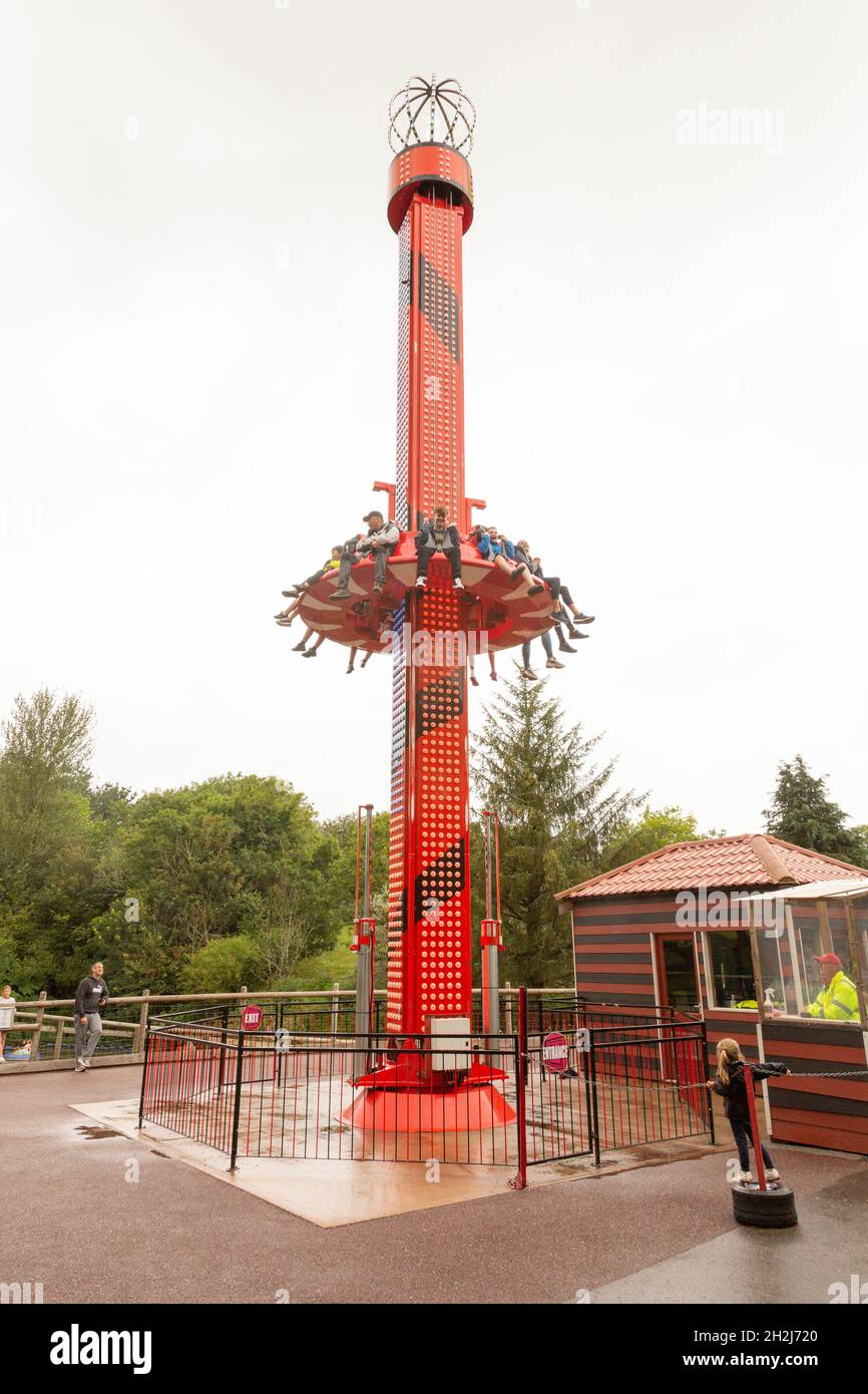 Vertigo ride at Woodlands family theme park, Totnes, Devon, England ...