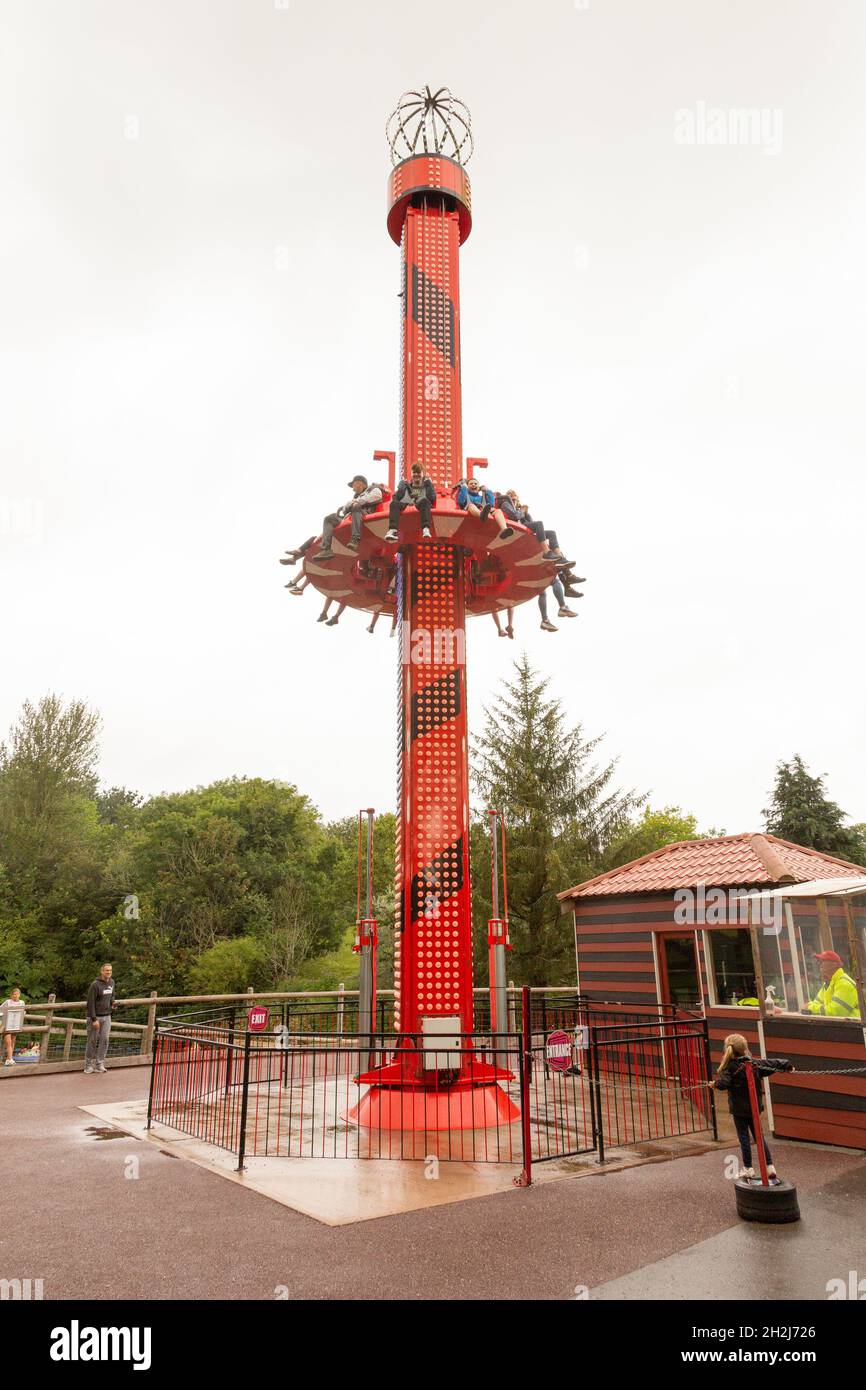 Vertigo ride at Woodlands family theme park, Totnes, Devon, England ...