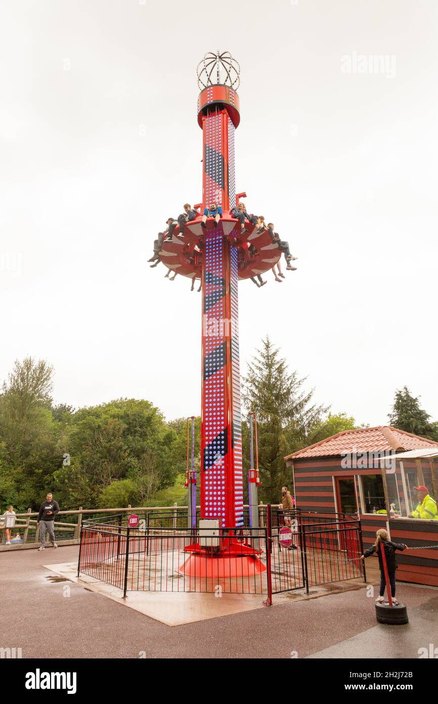 Vertigo ride at Woodlands family theme park, Totnes, Devon, England ...