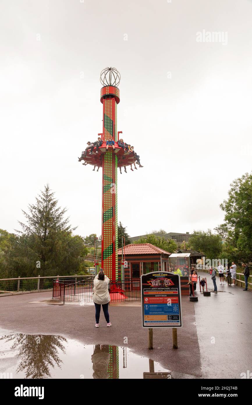 Vertigo ride at Woodlands family theme park, Totnes, Devon, England ...