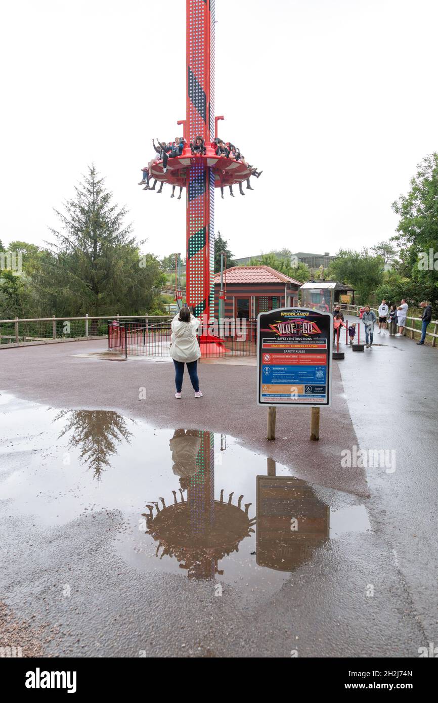 Vertigo ride at Woodlands family theme park, Totnes, Devon, England ...