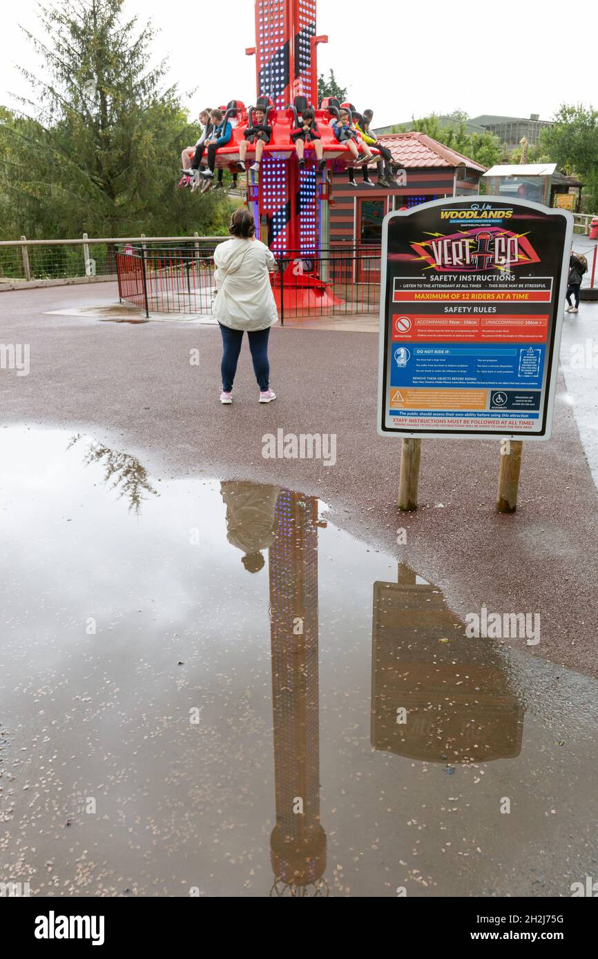 Vertigo ride at Woodlands family theme park, Totnes, Devon, England ...
