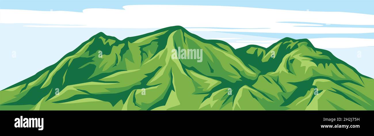 Mountain Landscape Vector Illustration Stock Vector Image Art Alamy