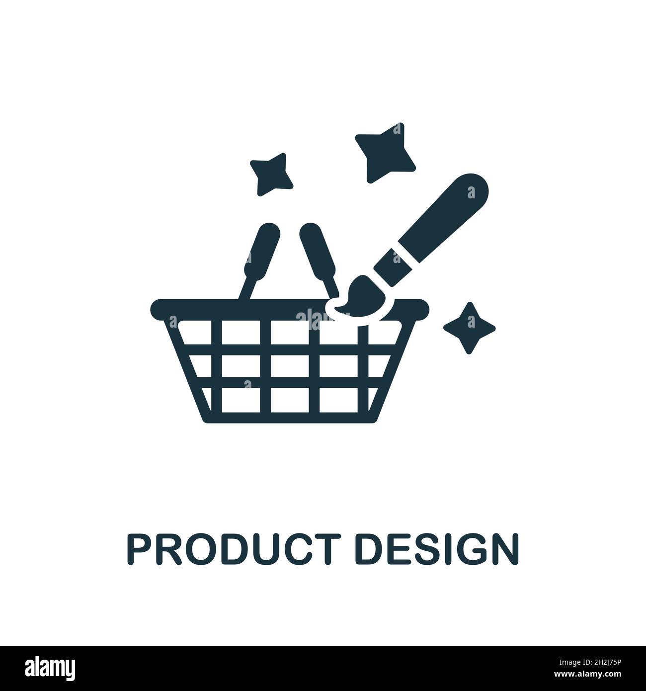 Product Design icon. Monochrome sign from graphic design collection ...