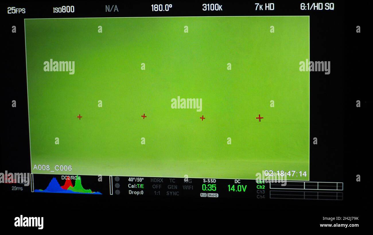 Video recording screen. Professional camera viewfinder frame on monitor ...