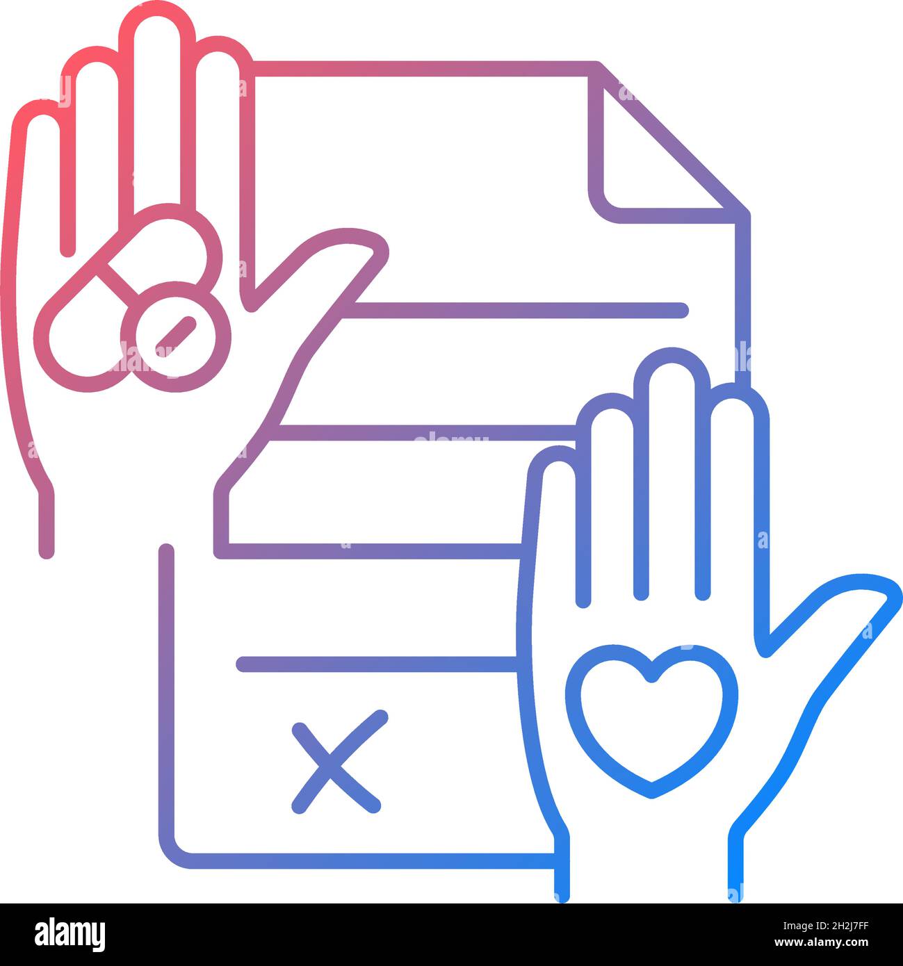 Informed consent gradient linear vector icon Stock Vector Image & Art ...