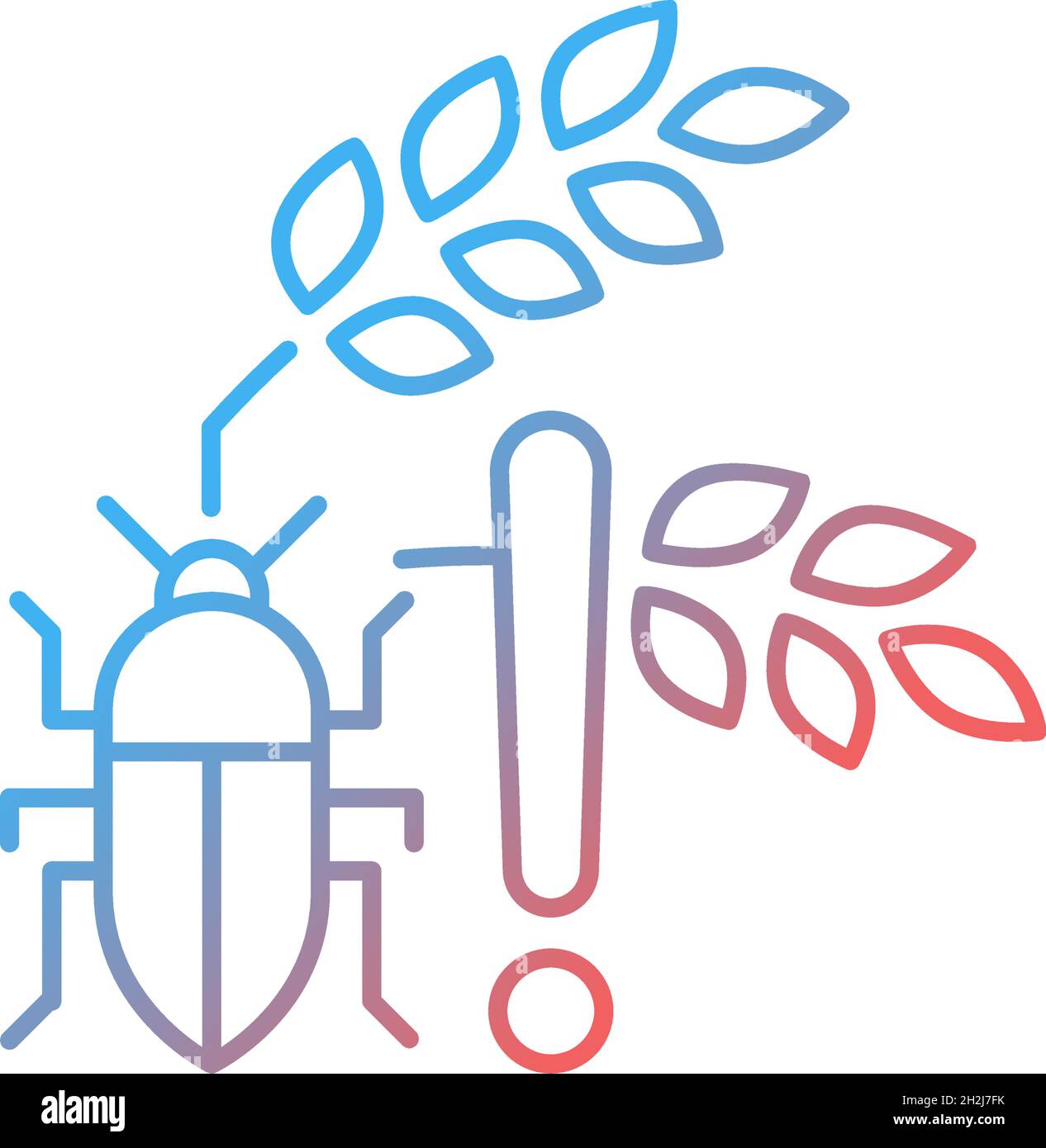 Pests danger gradient linear vector icon Stock Vector Image & Art - Alamy